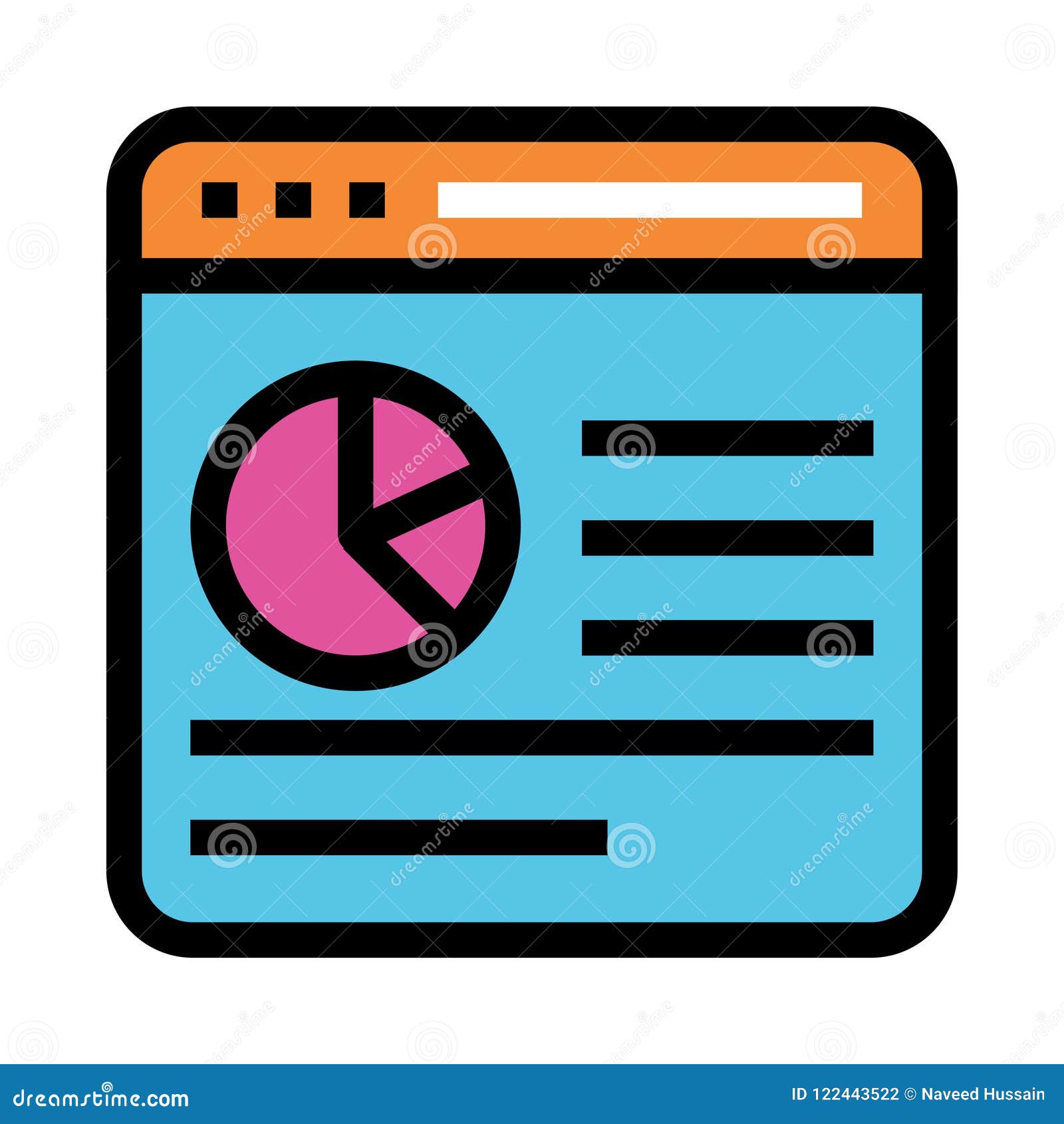 Web Page Report Color Line Icon Stock Illustration - Illustration of ...