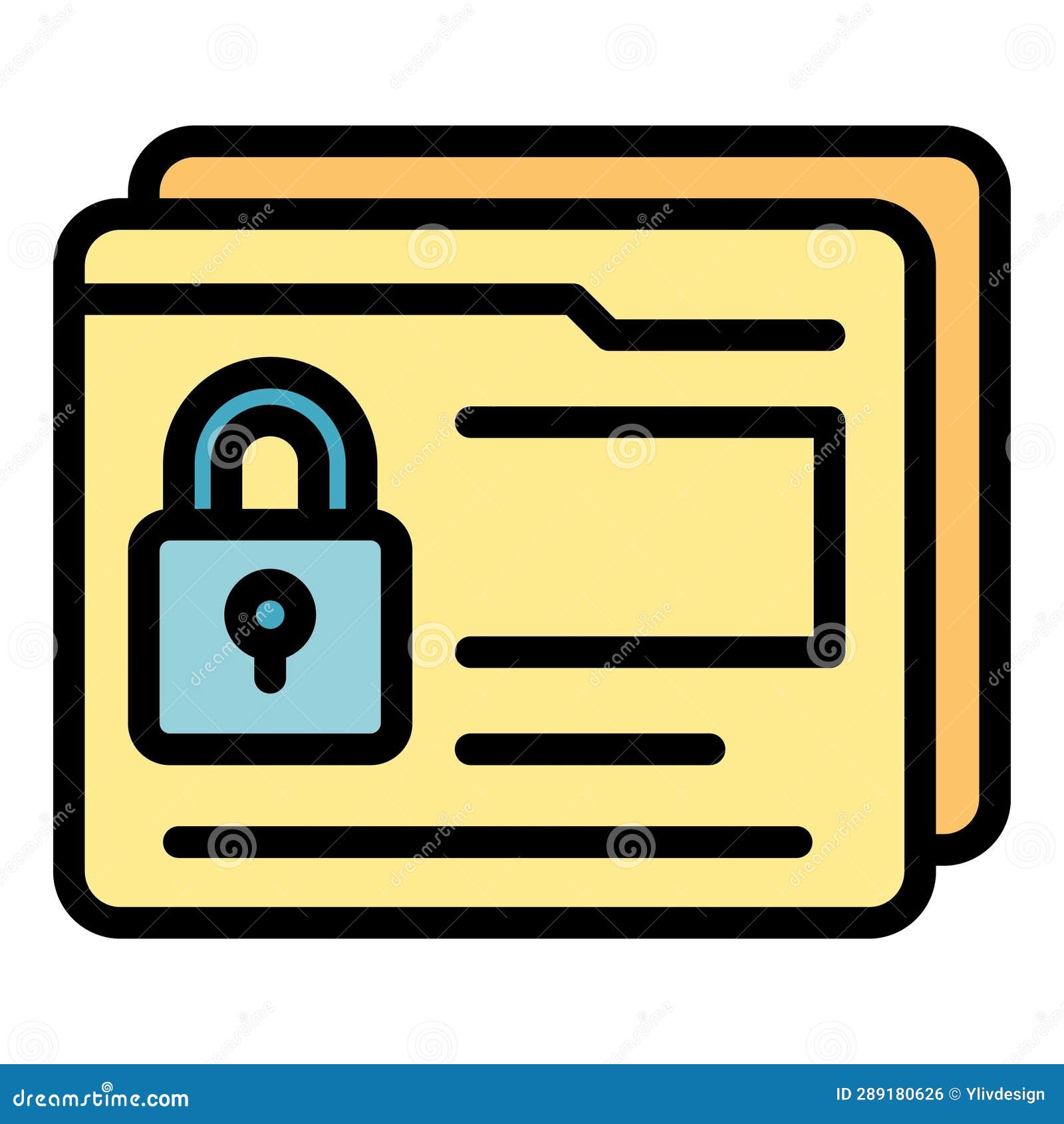 Web Page Security Icon Vector Flat Stock Vector - Illustration of ...