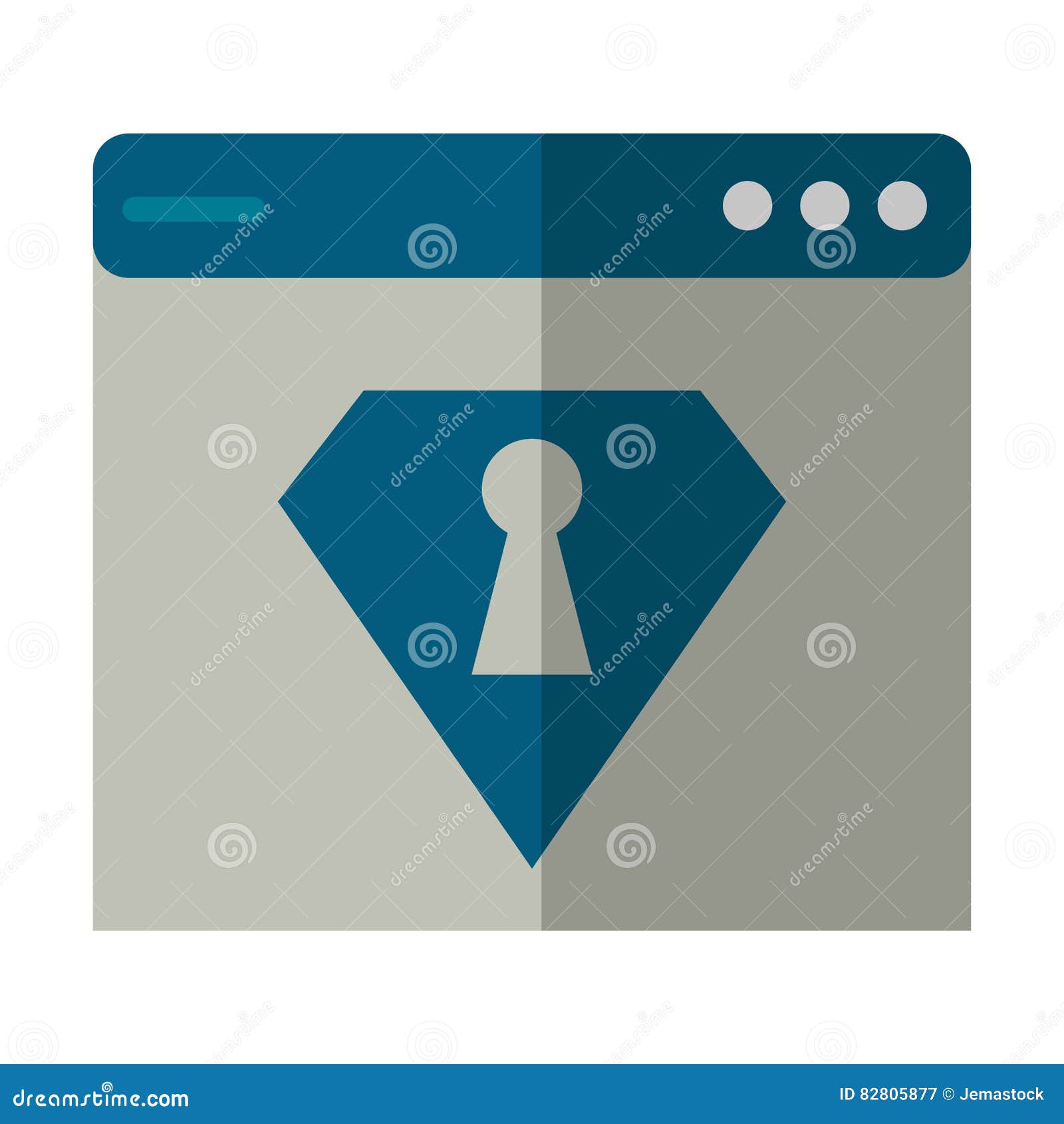 Web Page Security System Technology Stock Vector - Illustration of ...