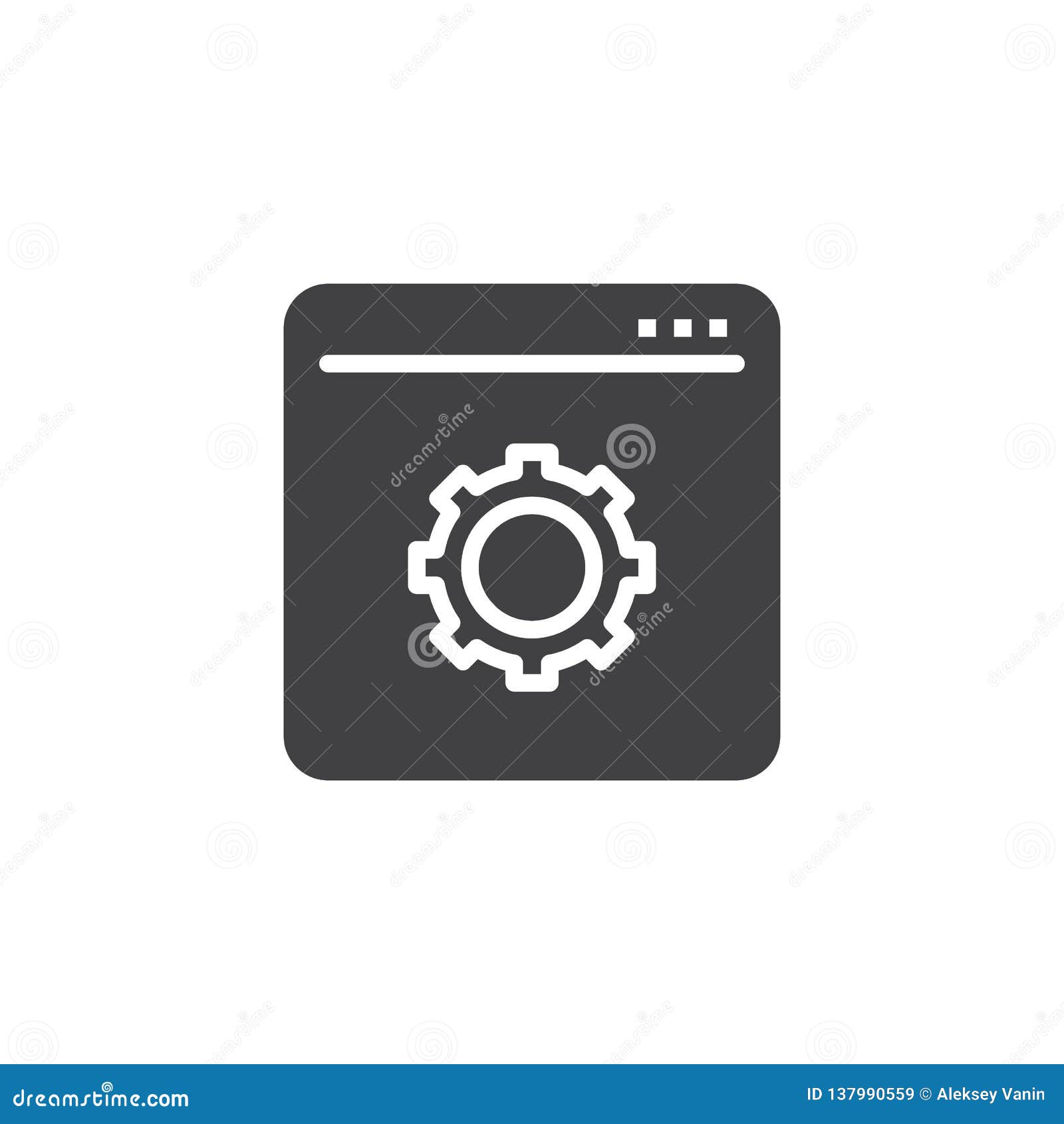 Web Page Settings Gear Vector Icon Stock Vector - Illustration of ...