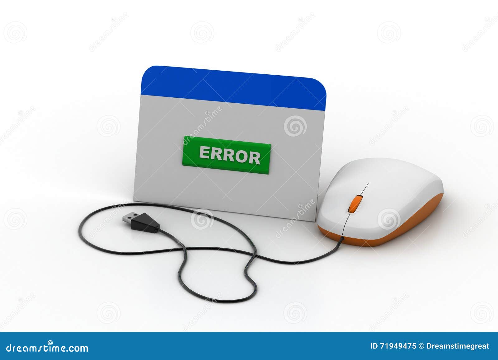 Web Page Showing Error with Mouse Stock Image - Image of error ...