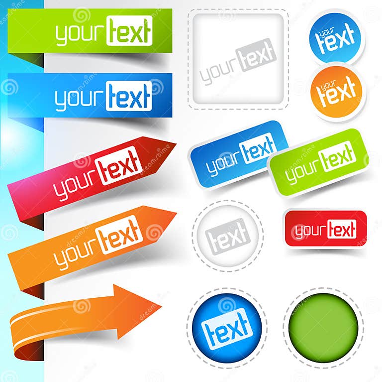 Web page Sticker Designs stock vector. Illustration of text - 19206183