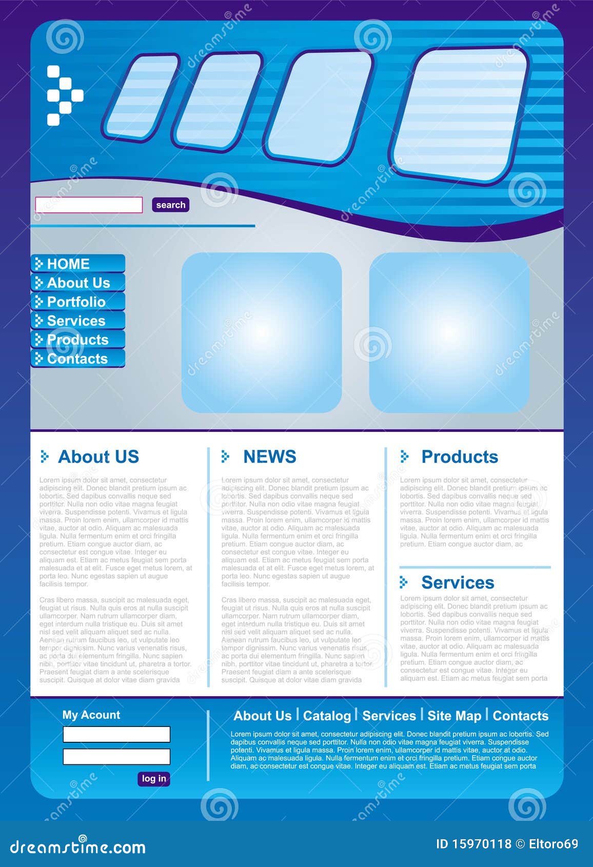 Web page template stock vector. Illustration of layout - 15970118