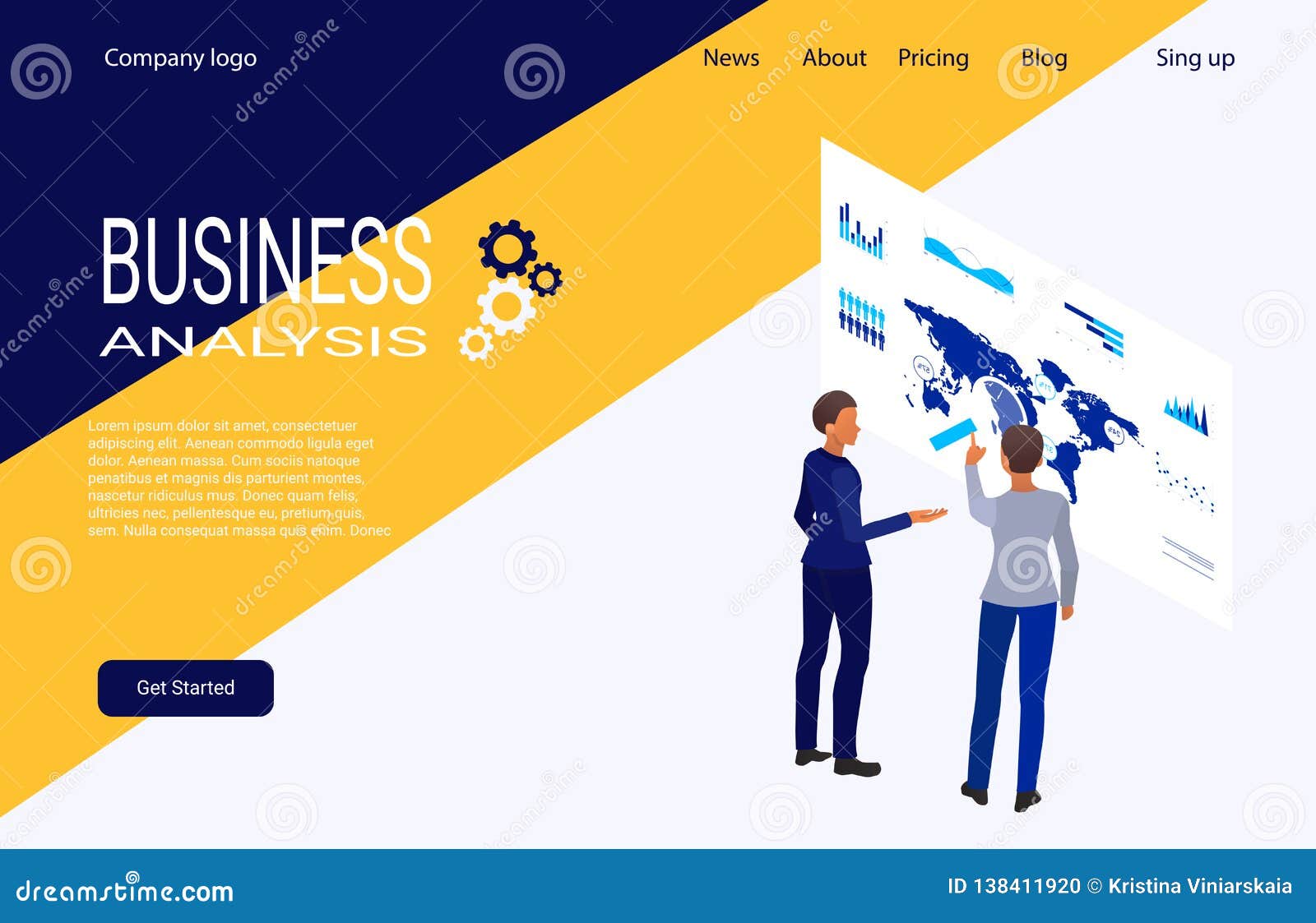 Web Page Template for Creative and Solutions Stock Vector ...