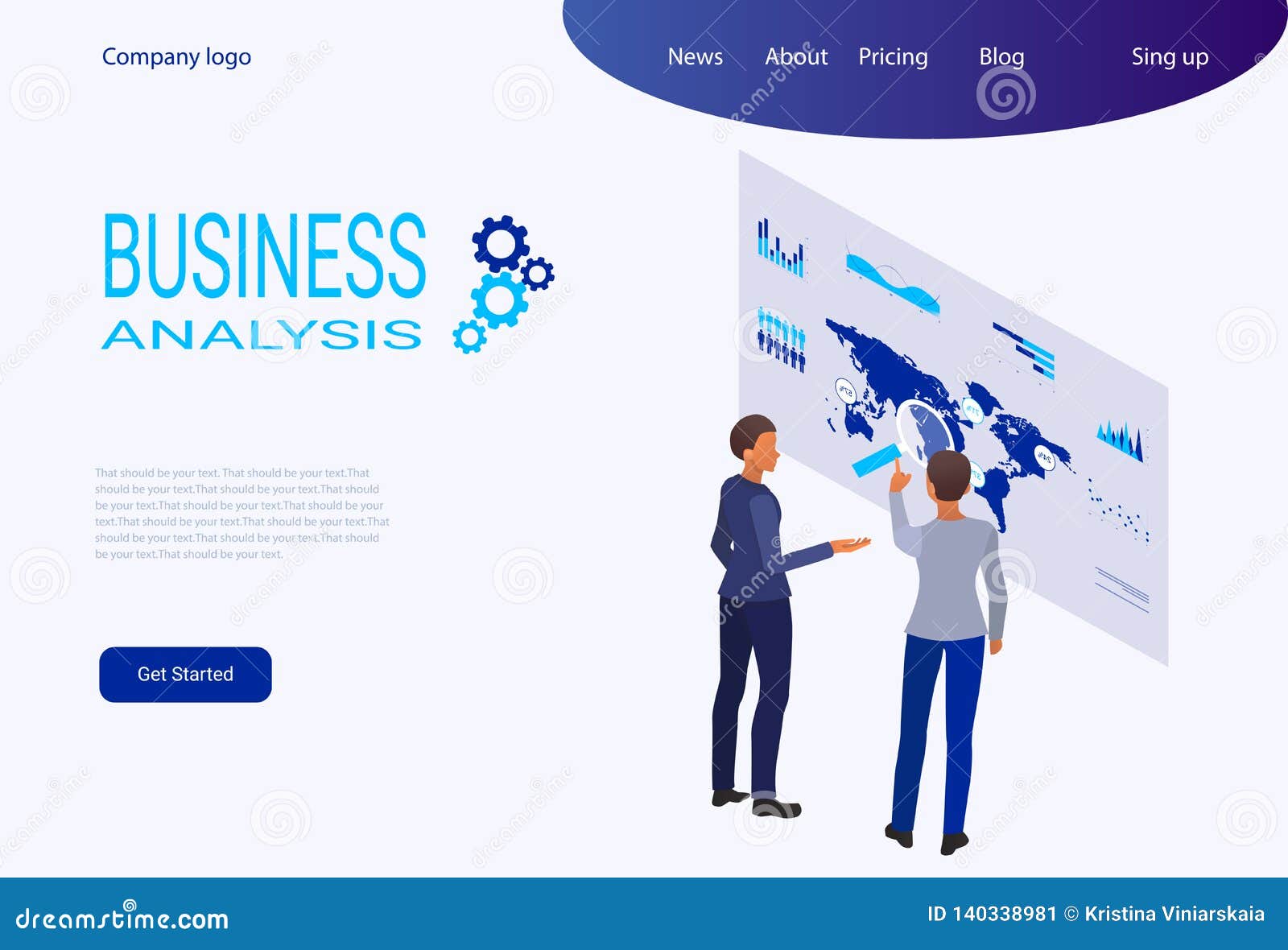 Web Page Template for Creative and Solutions Stock Vector ...