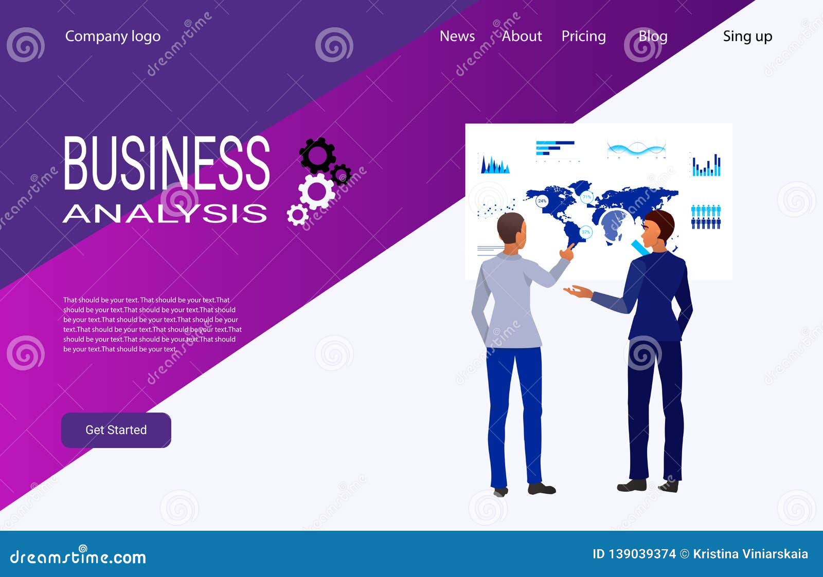 Web Page Template for Creative and Solutions Stock Vector ...