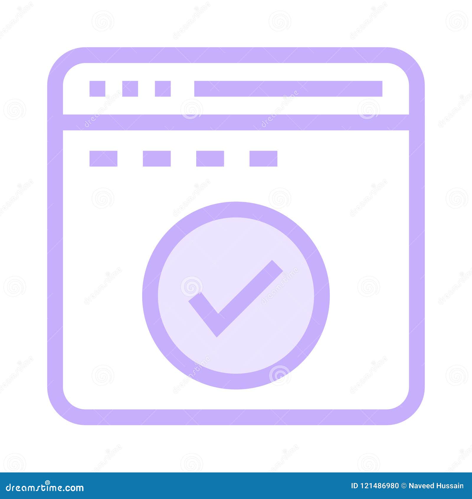 Web Page Tick Color Line Icon Stock Illustration - Illustration of ...