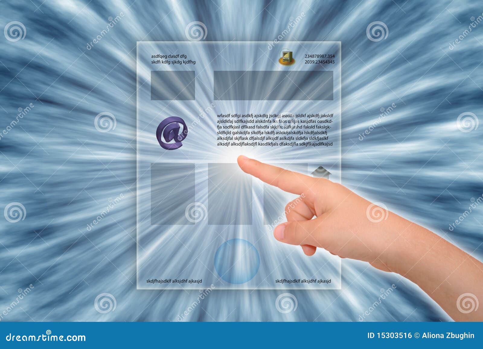 Web page tuching de Hend stock de ilustración. Ilustración de concepto ...