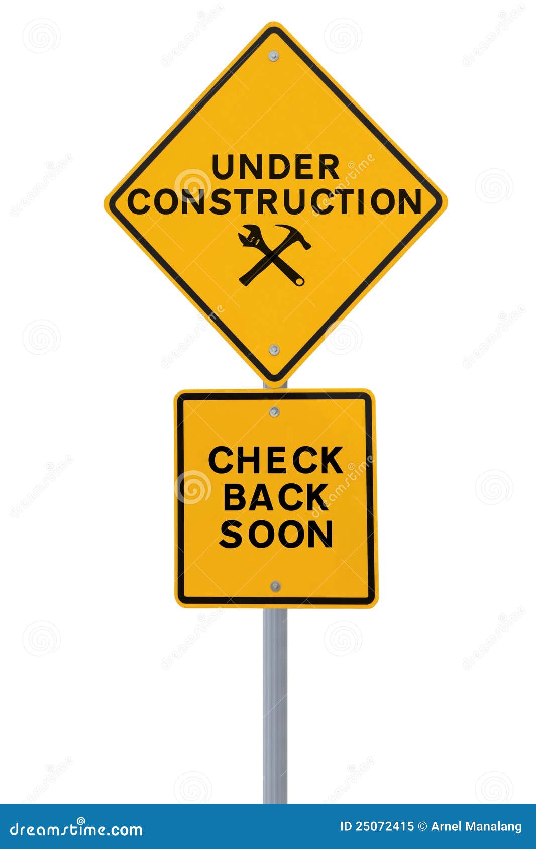 Web Page Under Construction Stock Image - Image of website, yellow ...