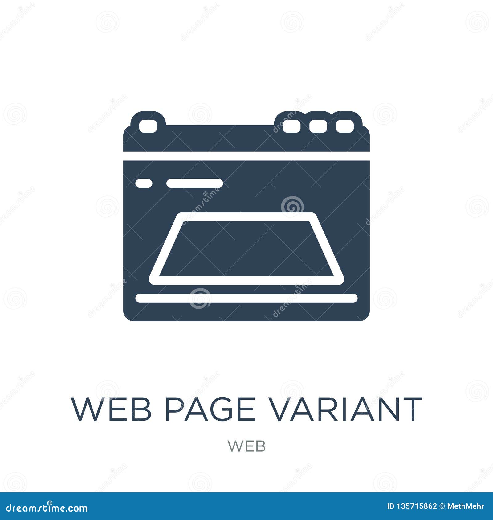 Web Page Variant Icon in Trendy Design Style. Web Page Variant Icon ...