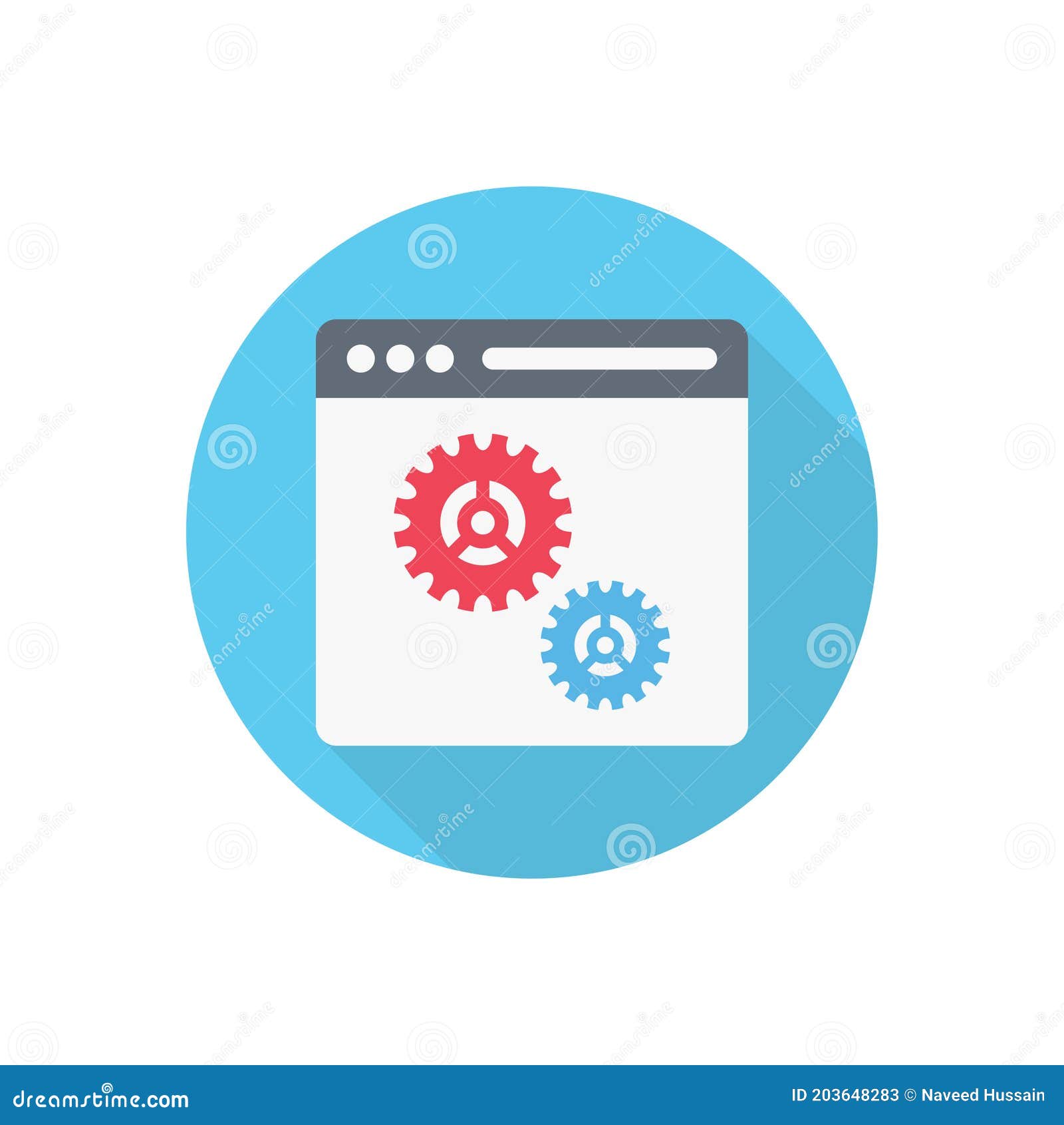 Web Page Vector Flat Color Icon Stock Vector - Illustration of icon ...
