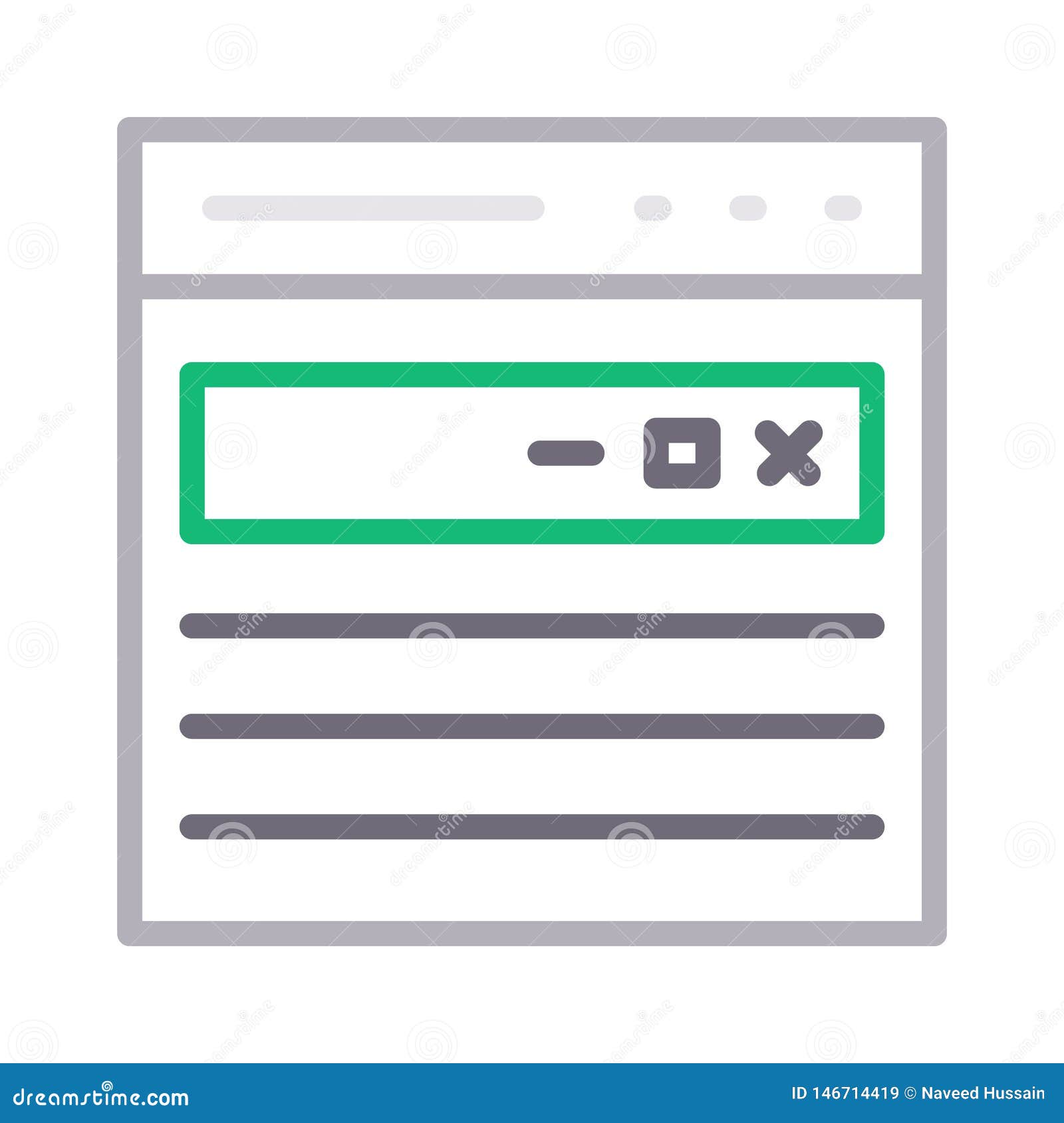 Web Page Thin Line Color Vector Icon Stock Illustration - Illustration ...