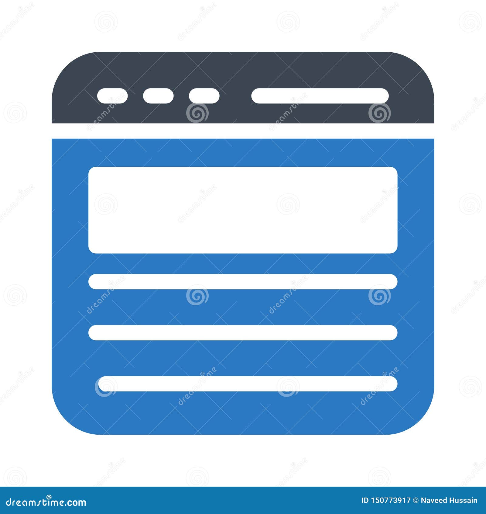 Web Page Glyph Color Vector Icon Stock Vector - Illustration of mobile ...