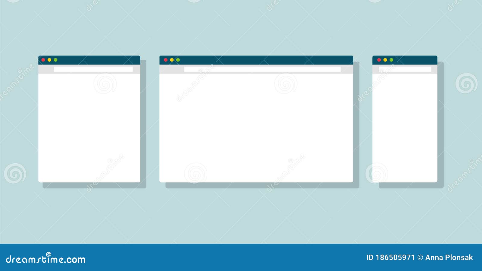 Smartphone, Web Browser, Internet Page Window With Toolbar And Search ...
