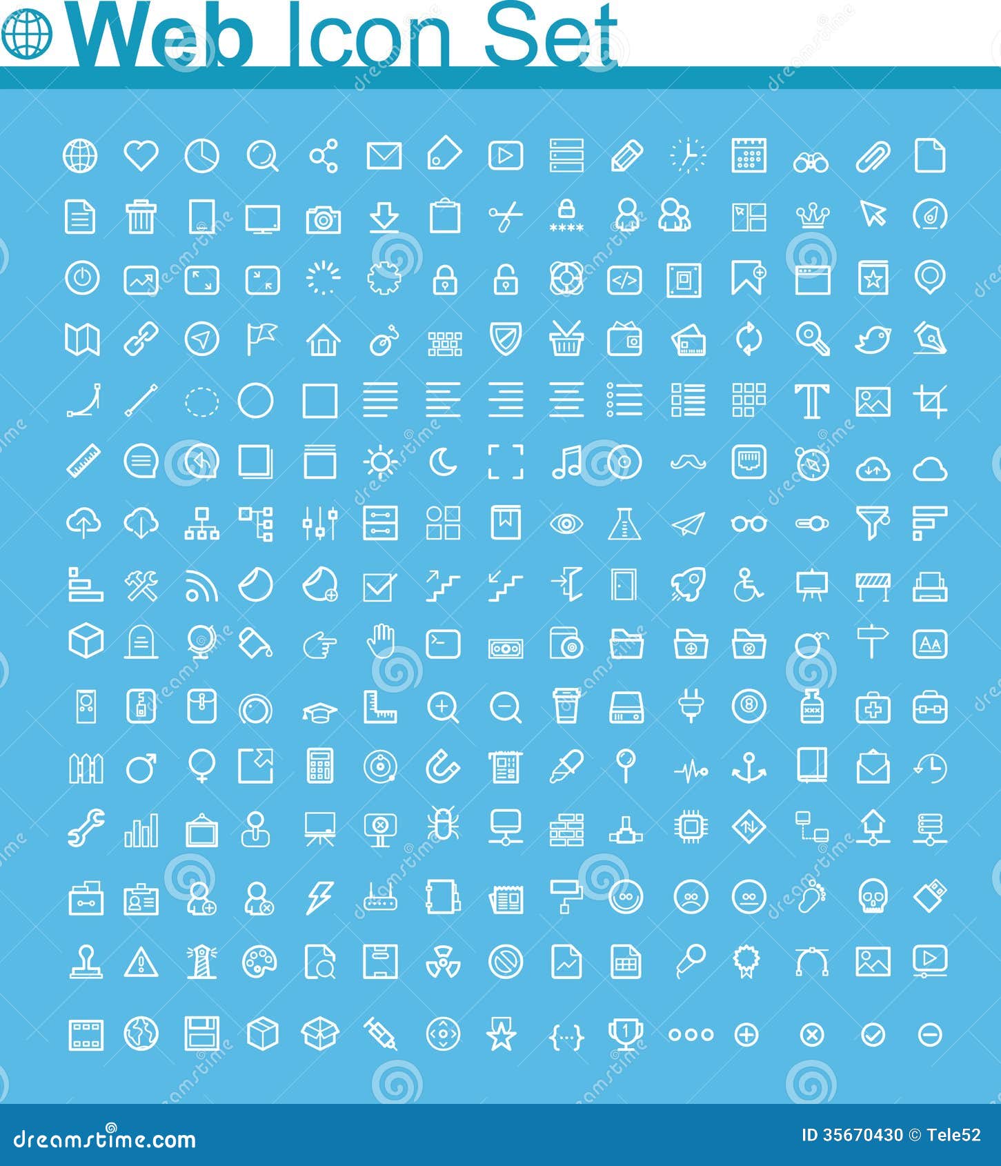 Web-pagina pictogramreeks vector illustratie. Illustration of internet ...