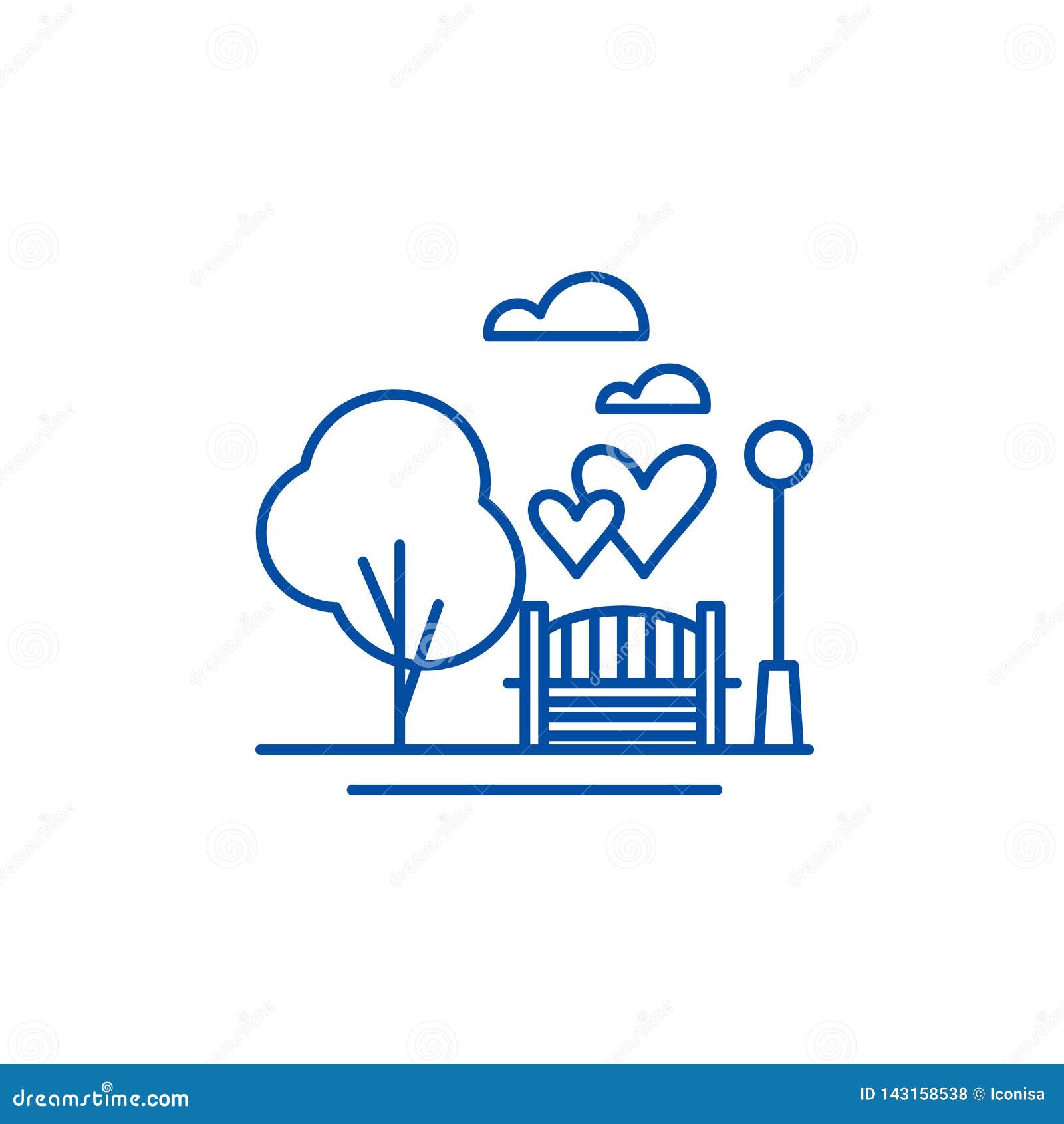 Park Line Icon Concept. Park Flat Vector Symbol, Sign, Outline ...