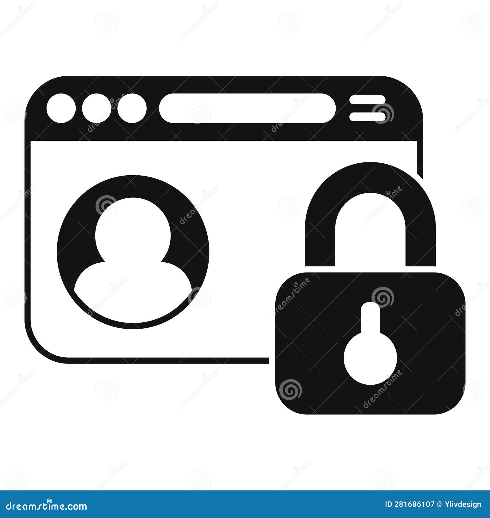 Web Password Protection Icon Simple Vector. Personal Mobile Stock ...