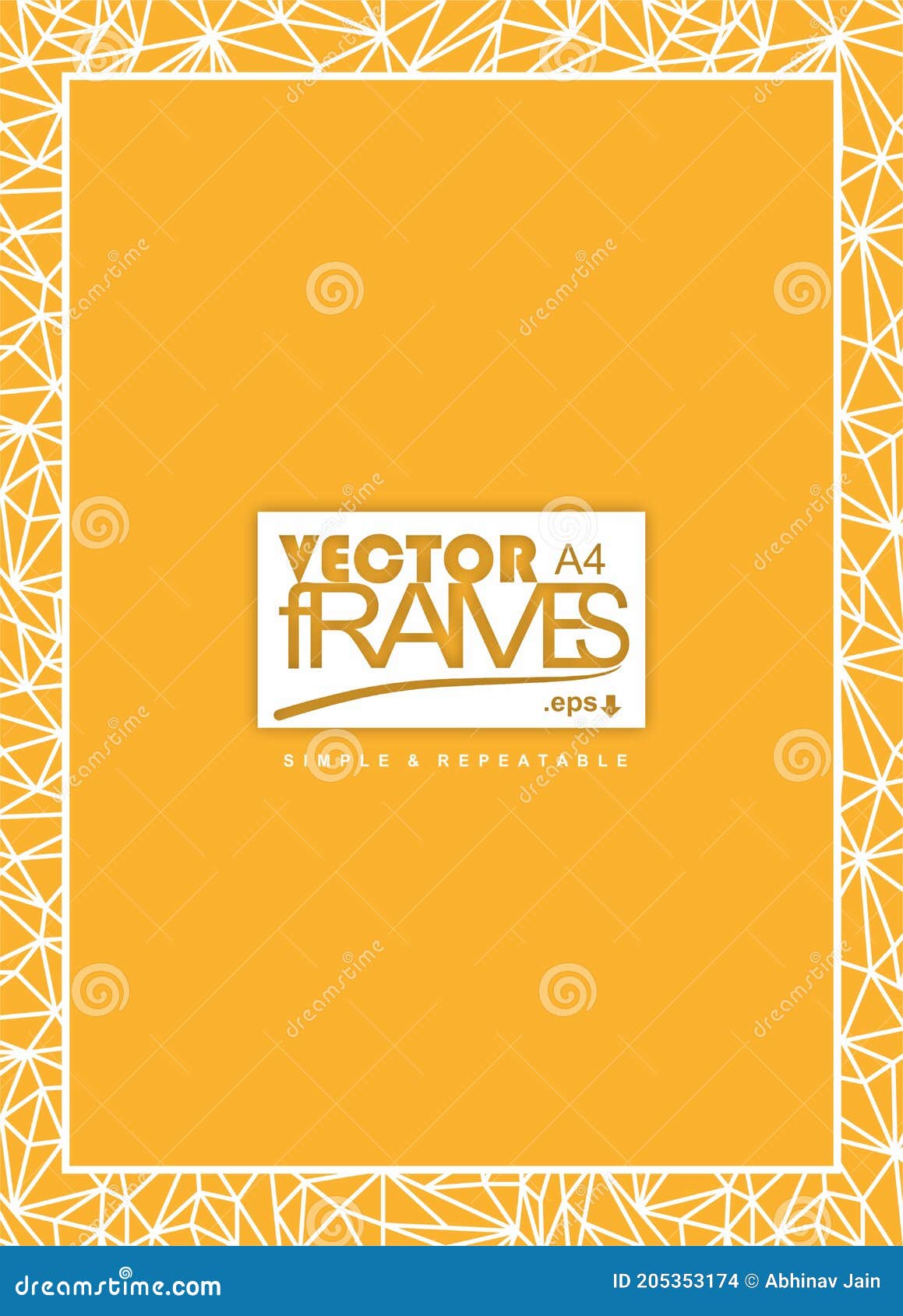 Web Pattern Frame Design Vector. Abstract Frame Design. Rectangular. A4 ...