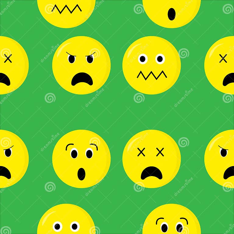 Dissatisfied emoticons stock illustration. Illustration of vector ...