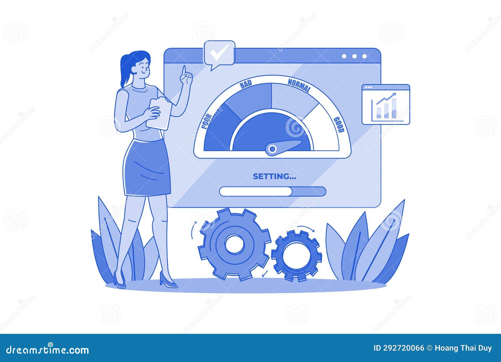 Web Performance Illustration Concept on White Background Stock Vector ...
