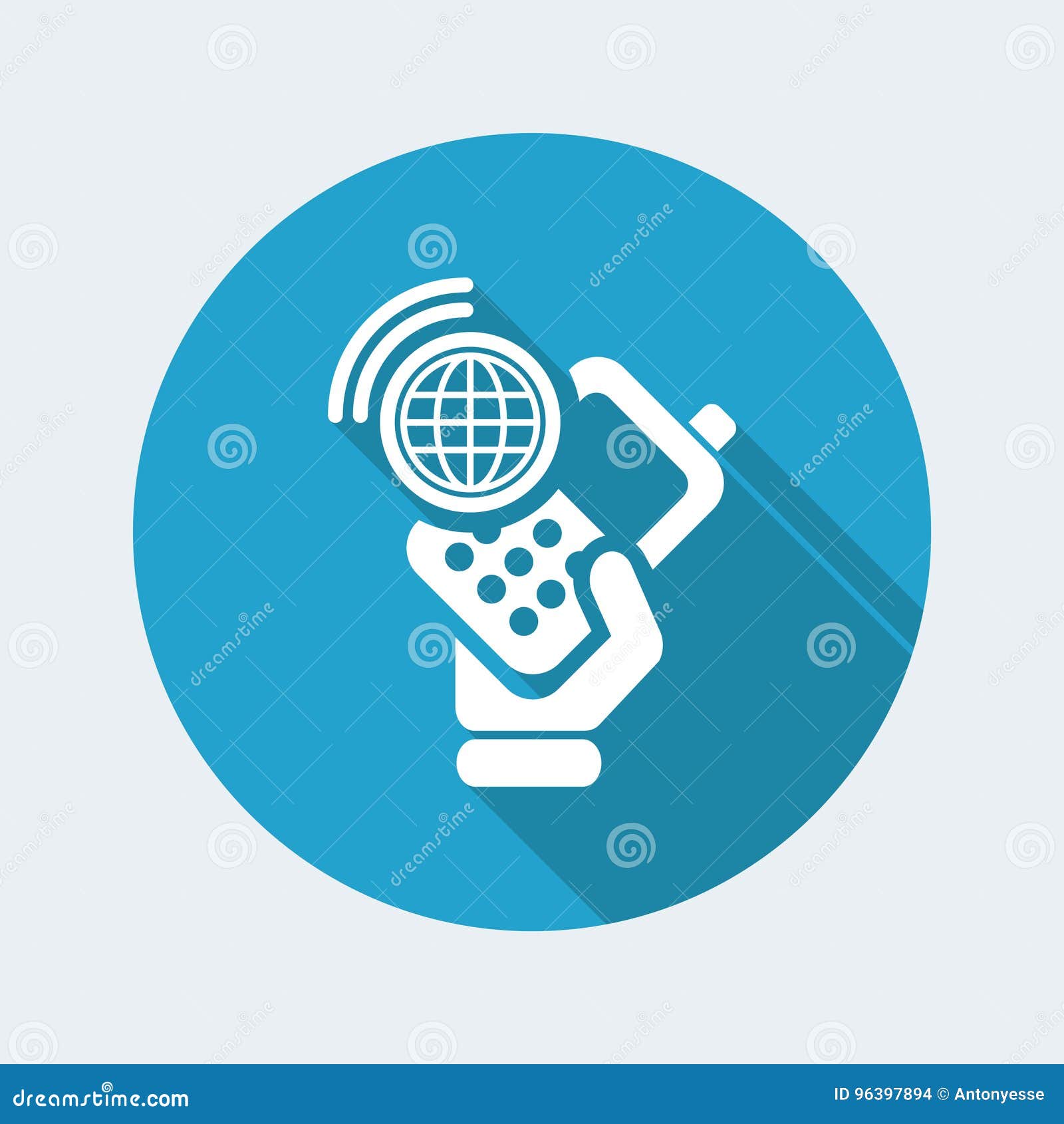 Web phone icon stock vector. Illustration of isolated - 96397894