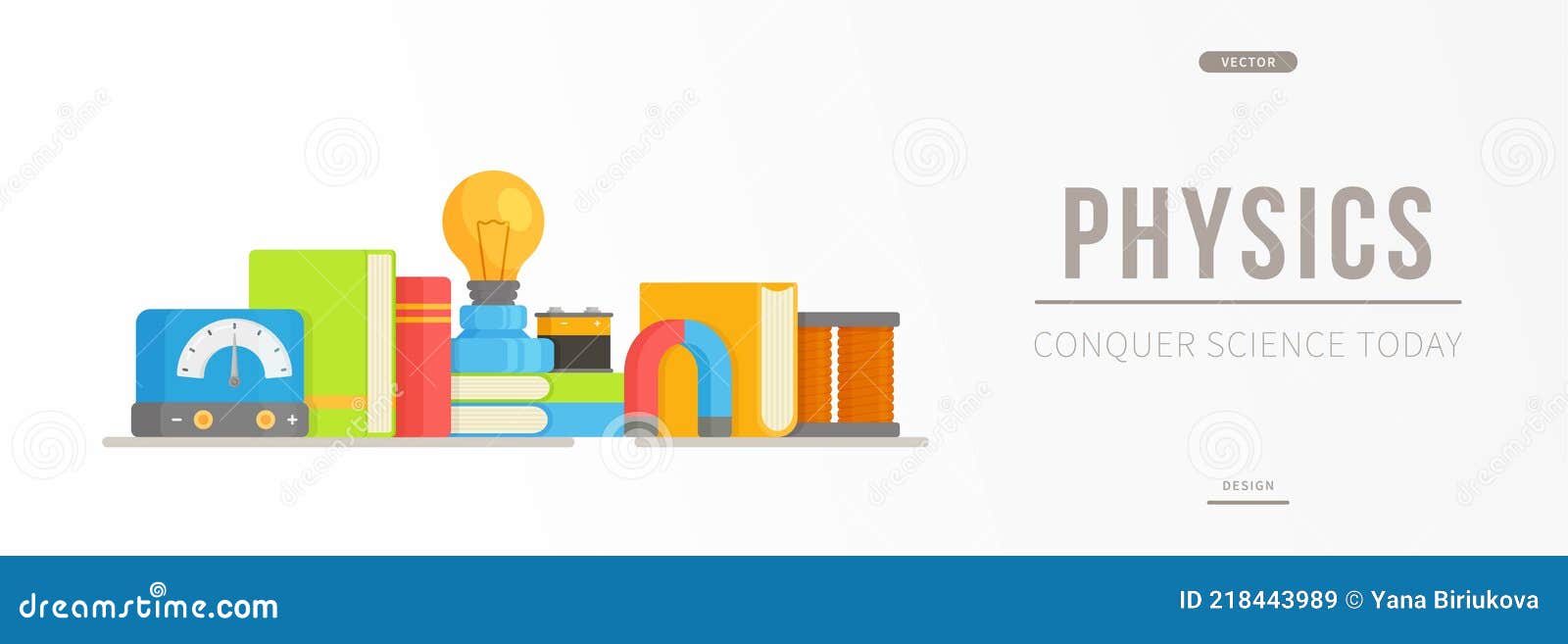 Vector Illustration of a Physics Lesson Online. Stock Vector ...