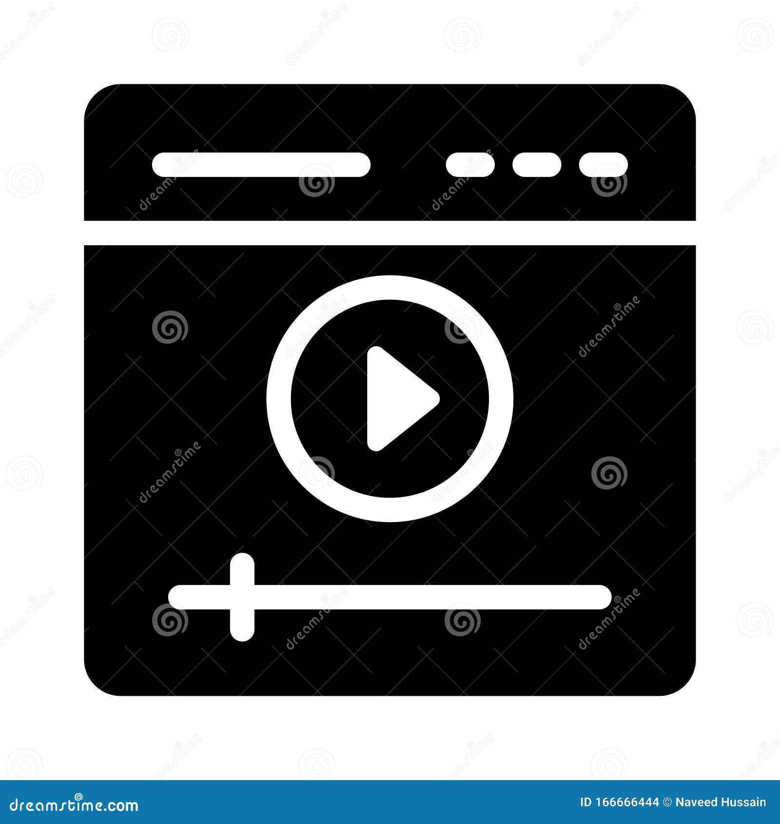 Web Player Vector Glyph Flat Icon Stock Illustration - Illustration of ...