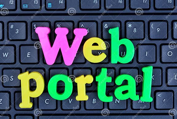 Web Portal Words on Computer Keyboard Stock Photo - Image of technology ...