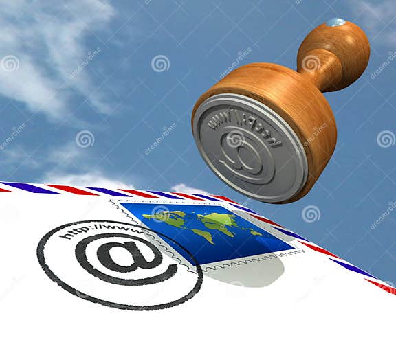 Web Post-office stock illustration. Illustration of render - 533987