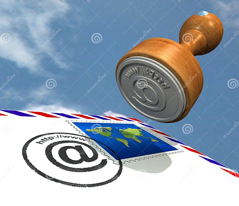 Web Post-office stock illustration. Illustration of render - 533987