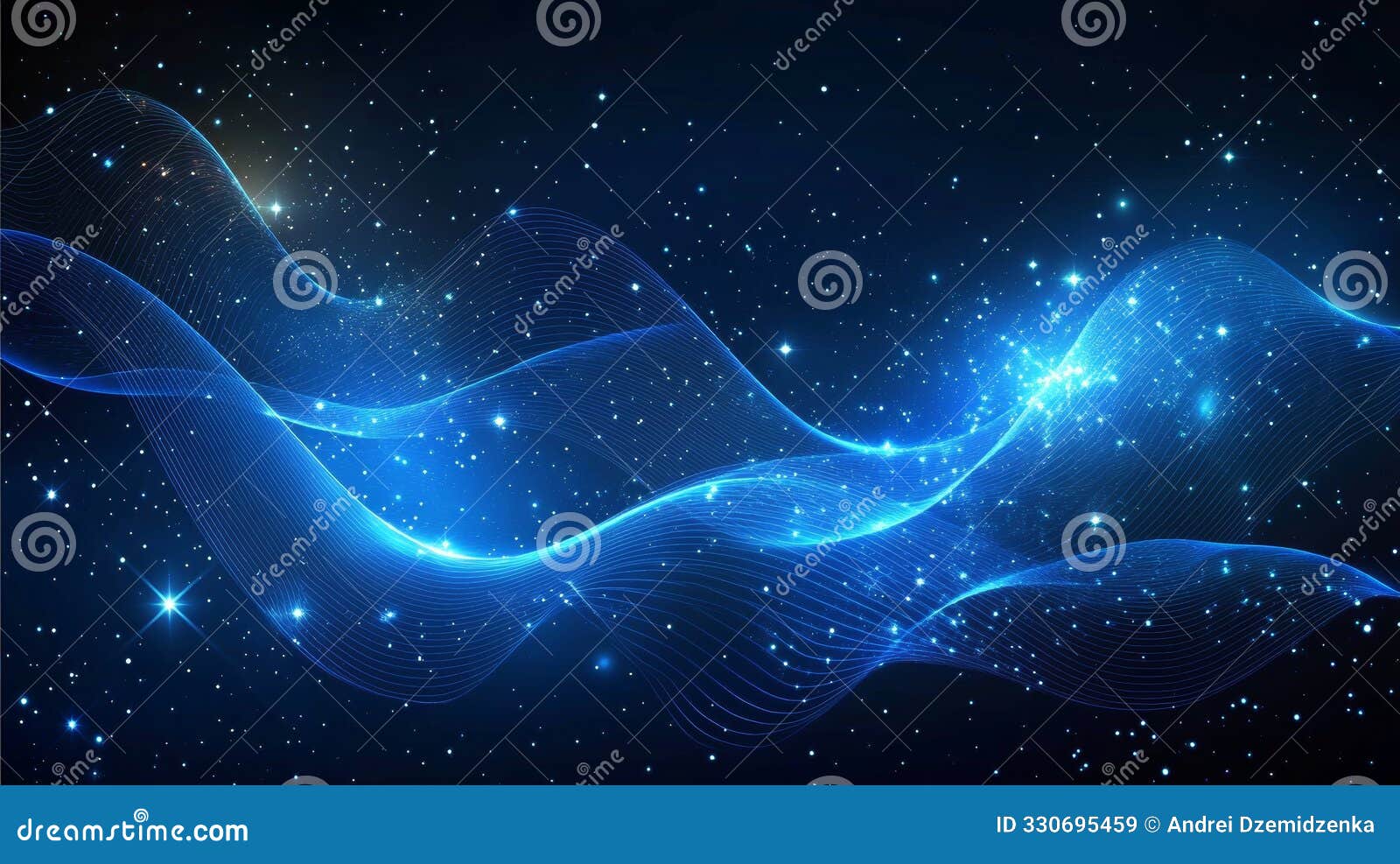Web and PPT Background with Abstract Blue Wavy Lines Stock Image ...