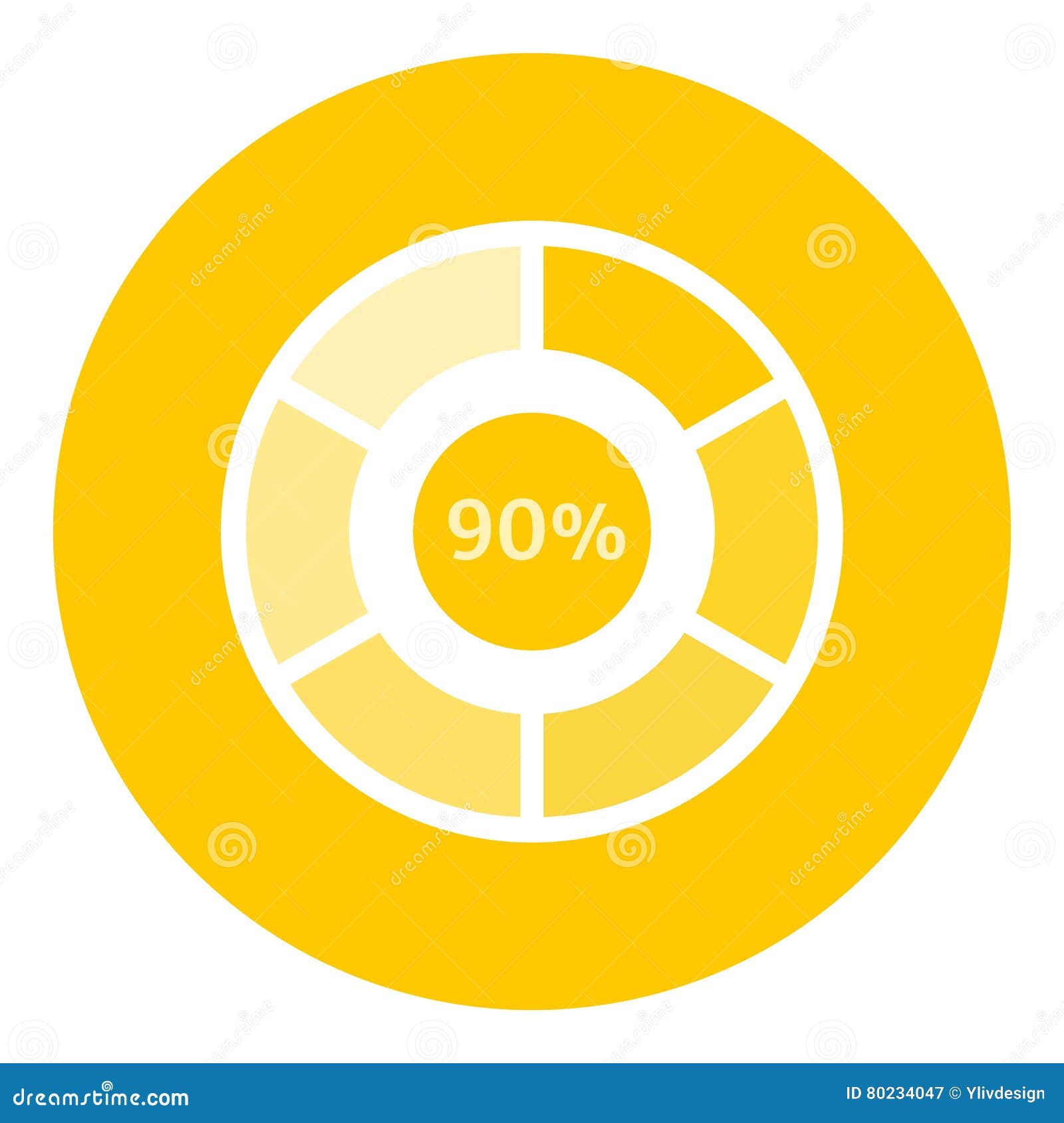 Web Preloader 90 Percent Icon, Flat Style Stock Vector - Illustration ...