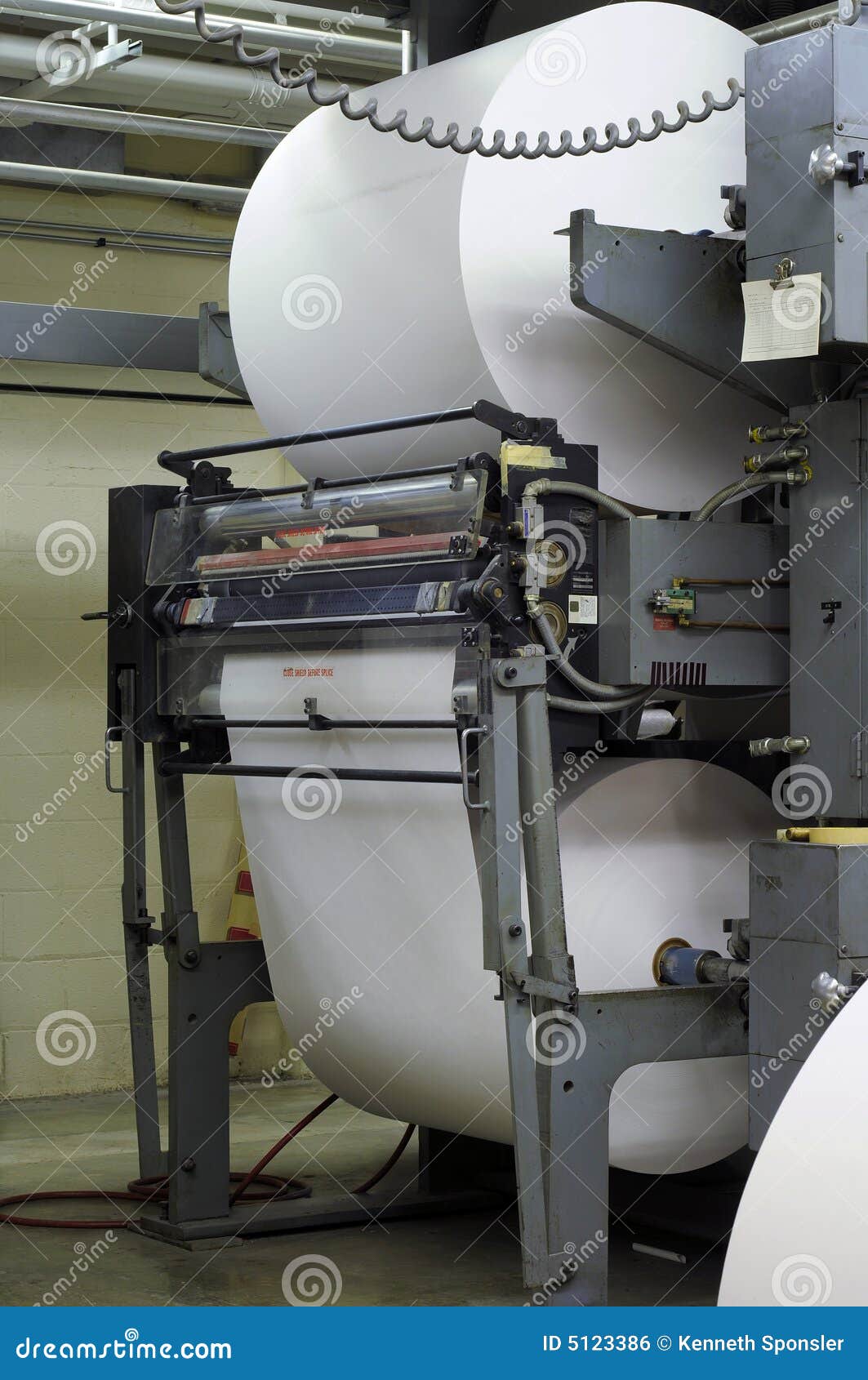 Web press rolls stock photo. Image of dials, feeders, communication ...
