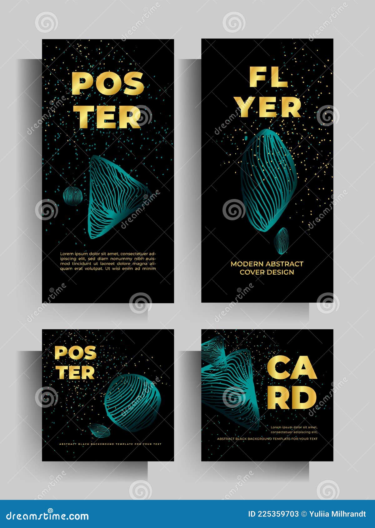 Print Cover Design Template Set. Stock Illustration - Illustration of ...