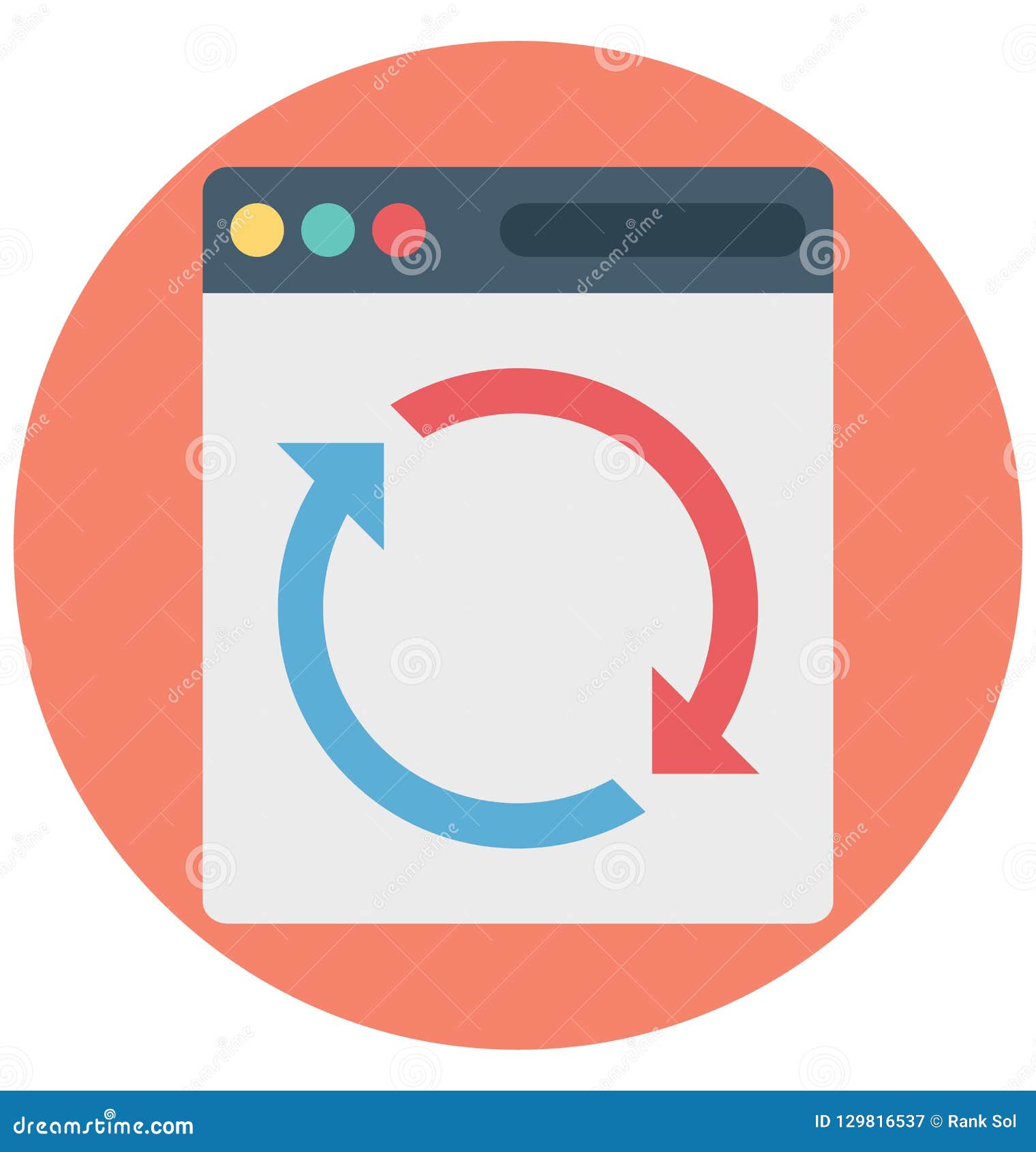 Web Processing, Synchronization, Isolated Vector Icons that Can Be Easily Modified or Edit Stock ...