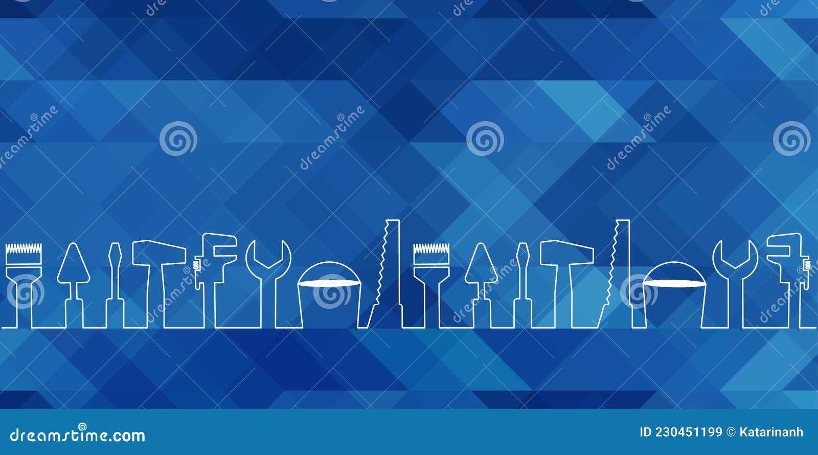 Professional Handyman Services. Vector Banner Template with Tools ...