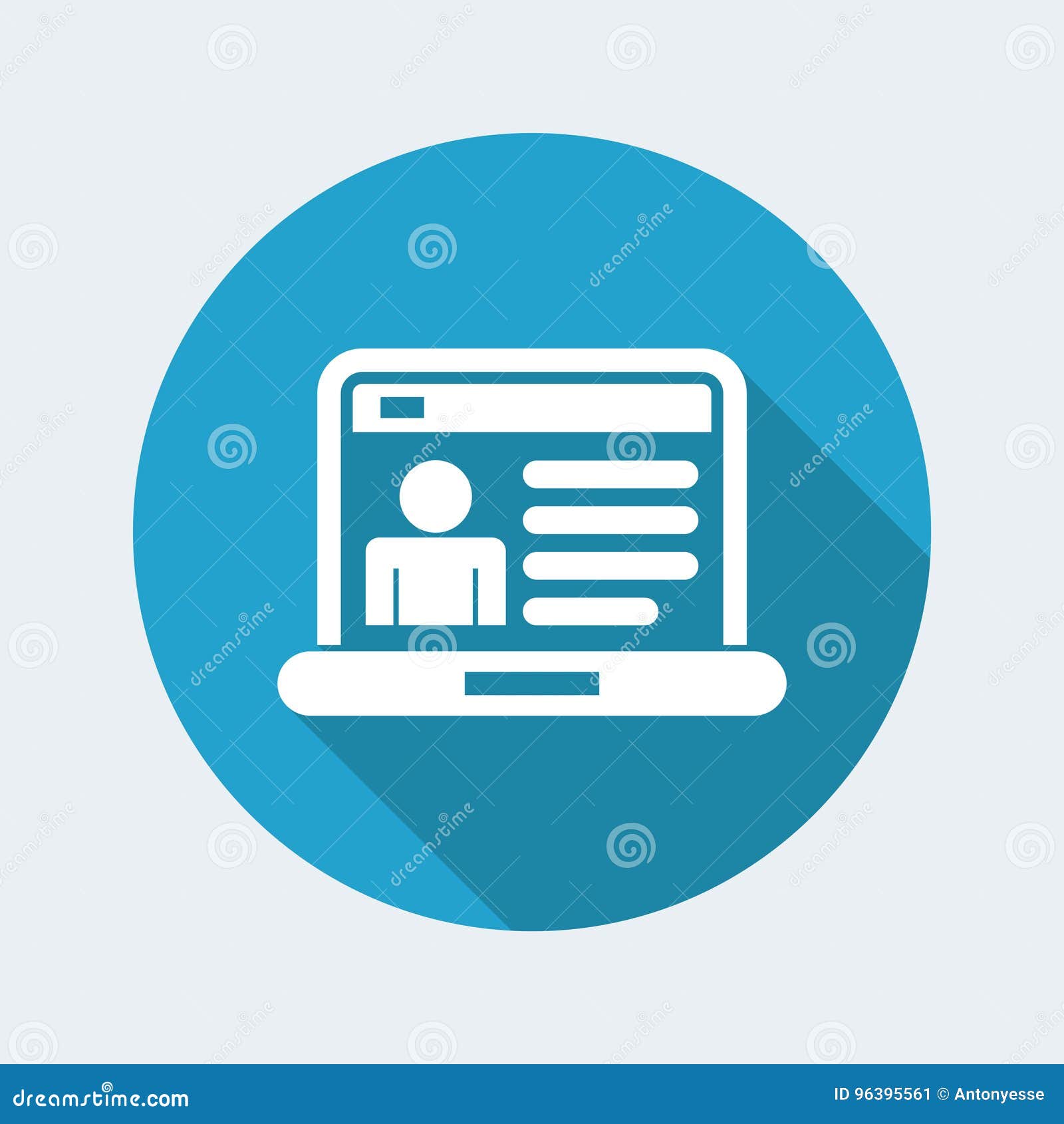 Web profile page icon stock vector. Illustration of vector - 96395561