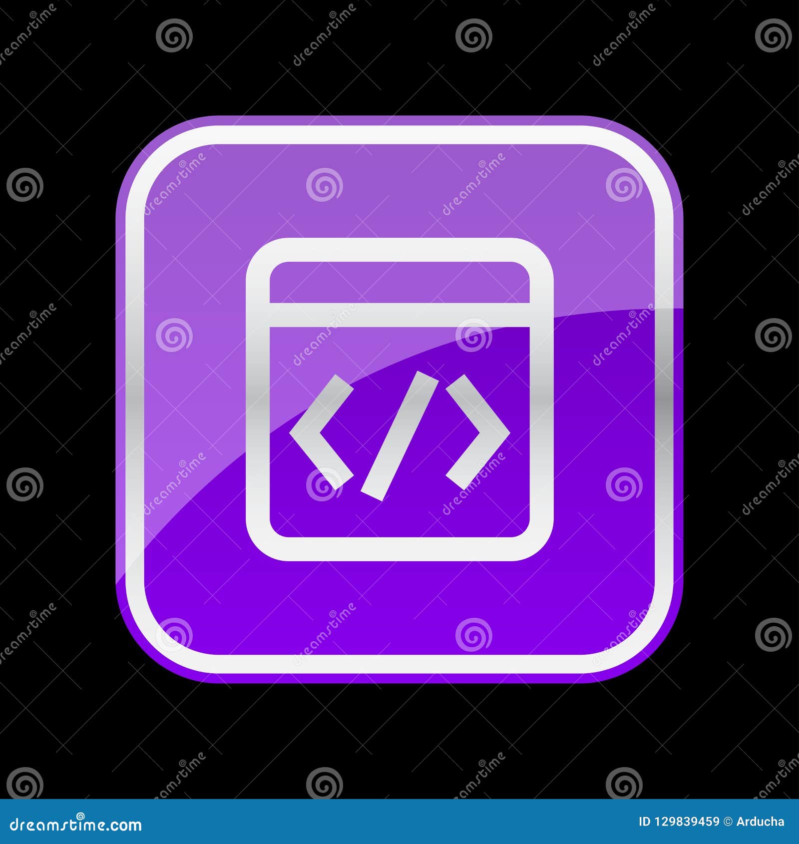 Web Program Source Code Icon Stock Vector Illustration Of Vector 5016