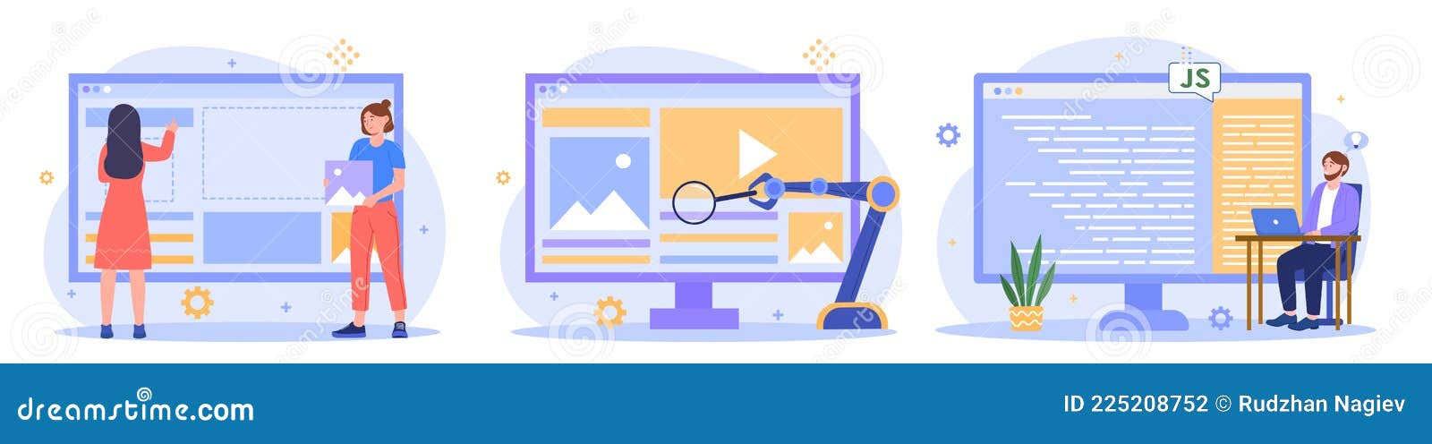 Web Programming Abstract Concept Stock Vector - Illustration of data ...