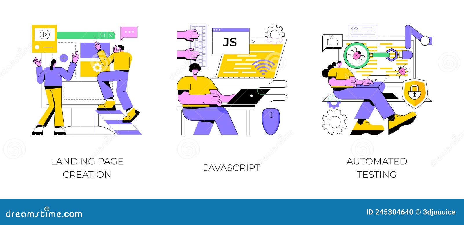 Web Programming Abstract Concept Vector Illustrations. Stock Vector ...