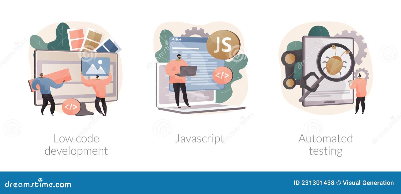 Web Programming Abstract Concept Vector Illustrations. Stock Vector ...