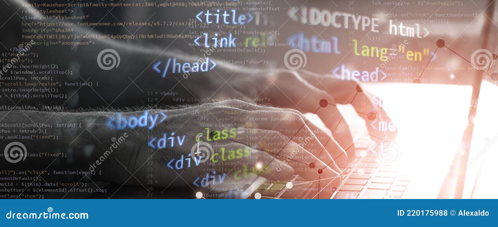 Web Programming Language Banner Stock Photo - Image of language ...