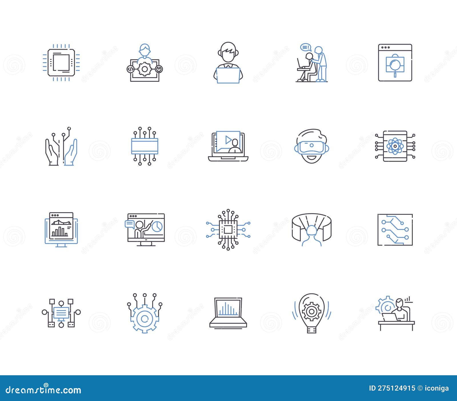Web Programming Outline Icons Collection Web Programming Html Css Javascript Ajax Xml
