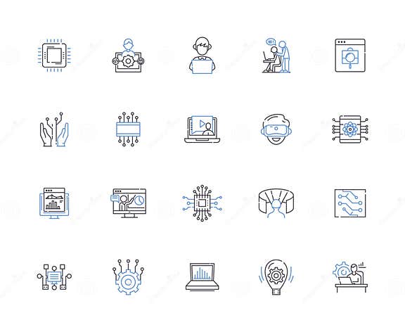 Web Programming Outline Icons Collection. Web, Programming, HTML, CSS ...