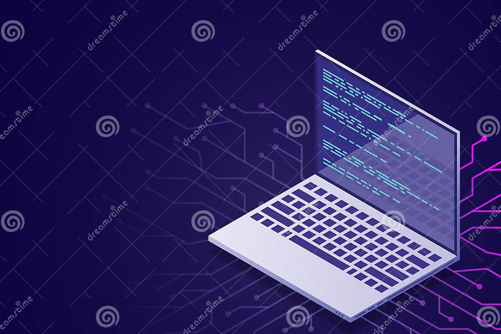 Web Programming Vector Isometric Illustrations. Web Programming Concept ...