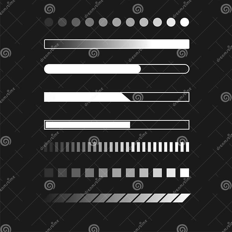 Web Progress Loader Interface Load Data Upload Sign Digital Symbol Download Buffer Indication ...
