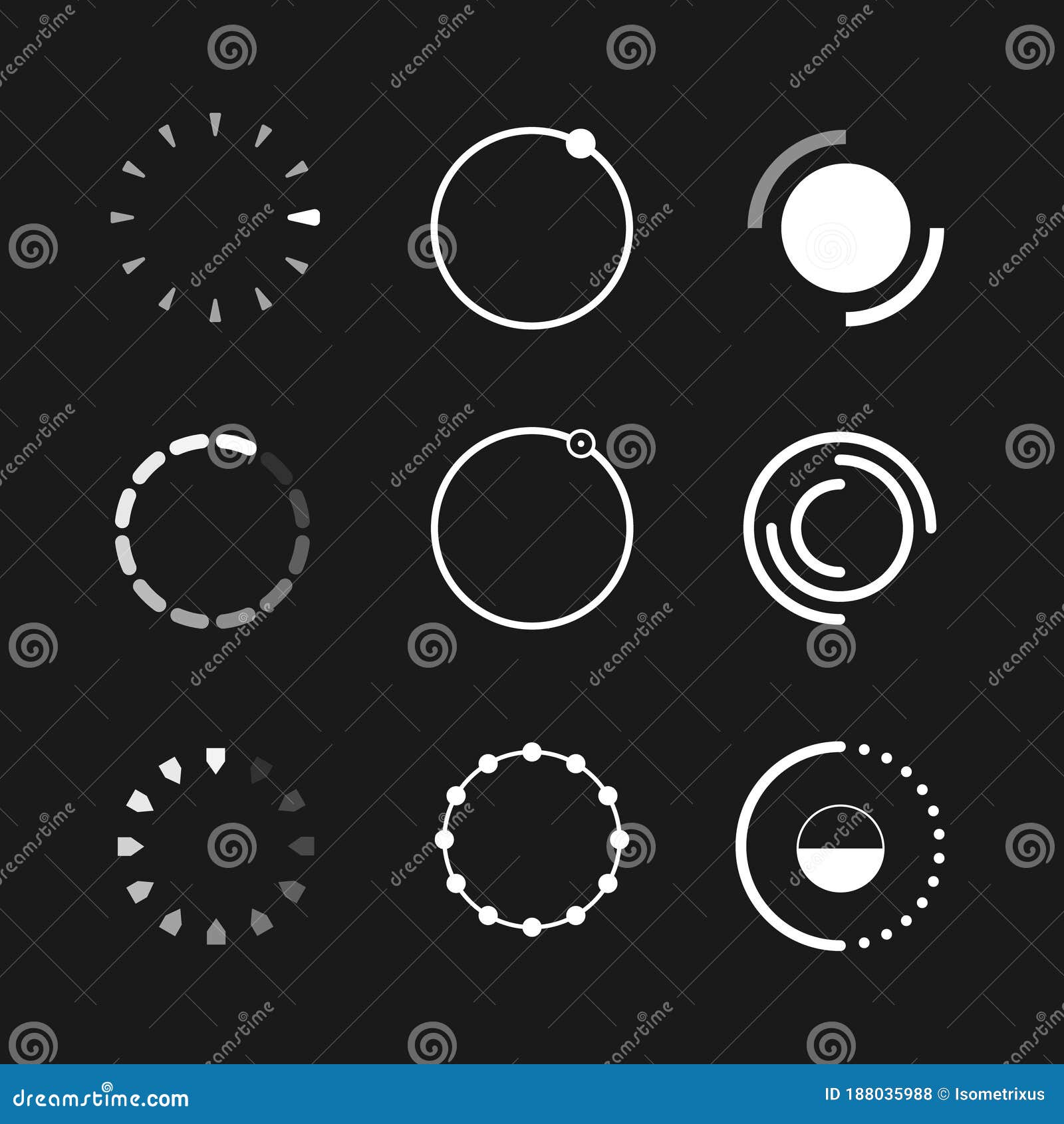 Web Progress Loader Interface Load Icon Upload Sign Circle Symbol ...