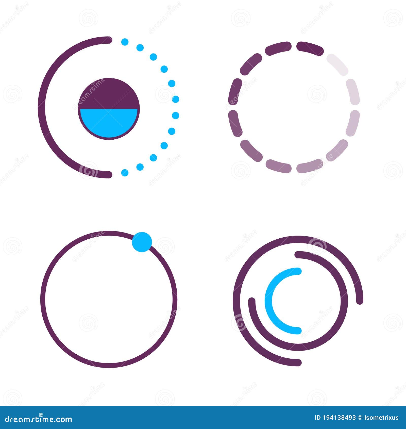 Web Progress Loader Interface Load Icon Upload Sign Circle Symbol ...