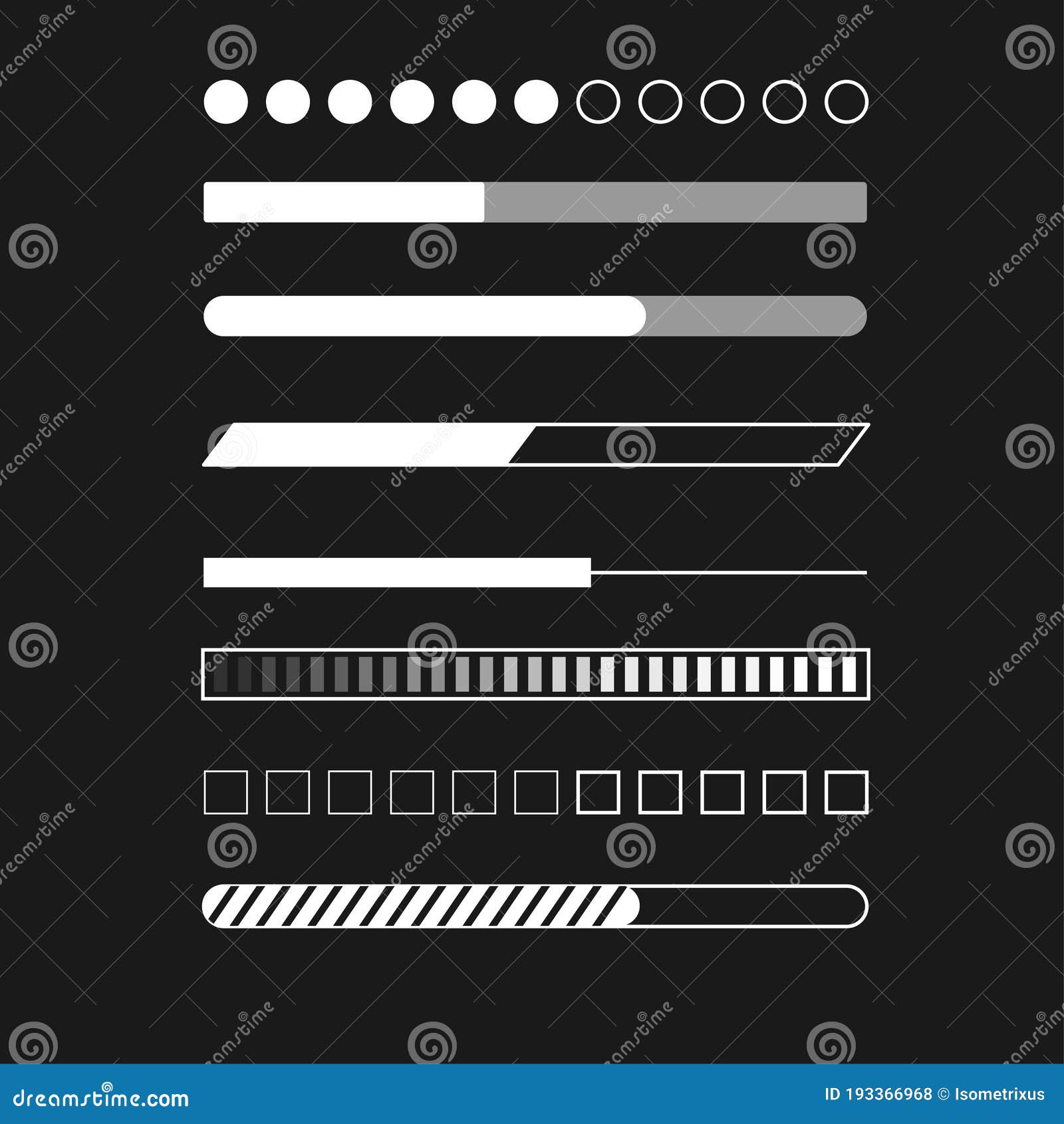Web Progress Status Load Data Upload Bar Digital Symbol Download Buffer Page Indication Concept ...