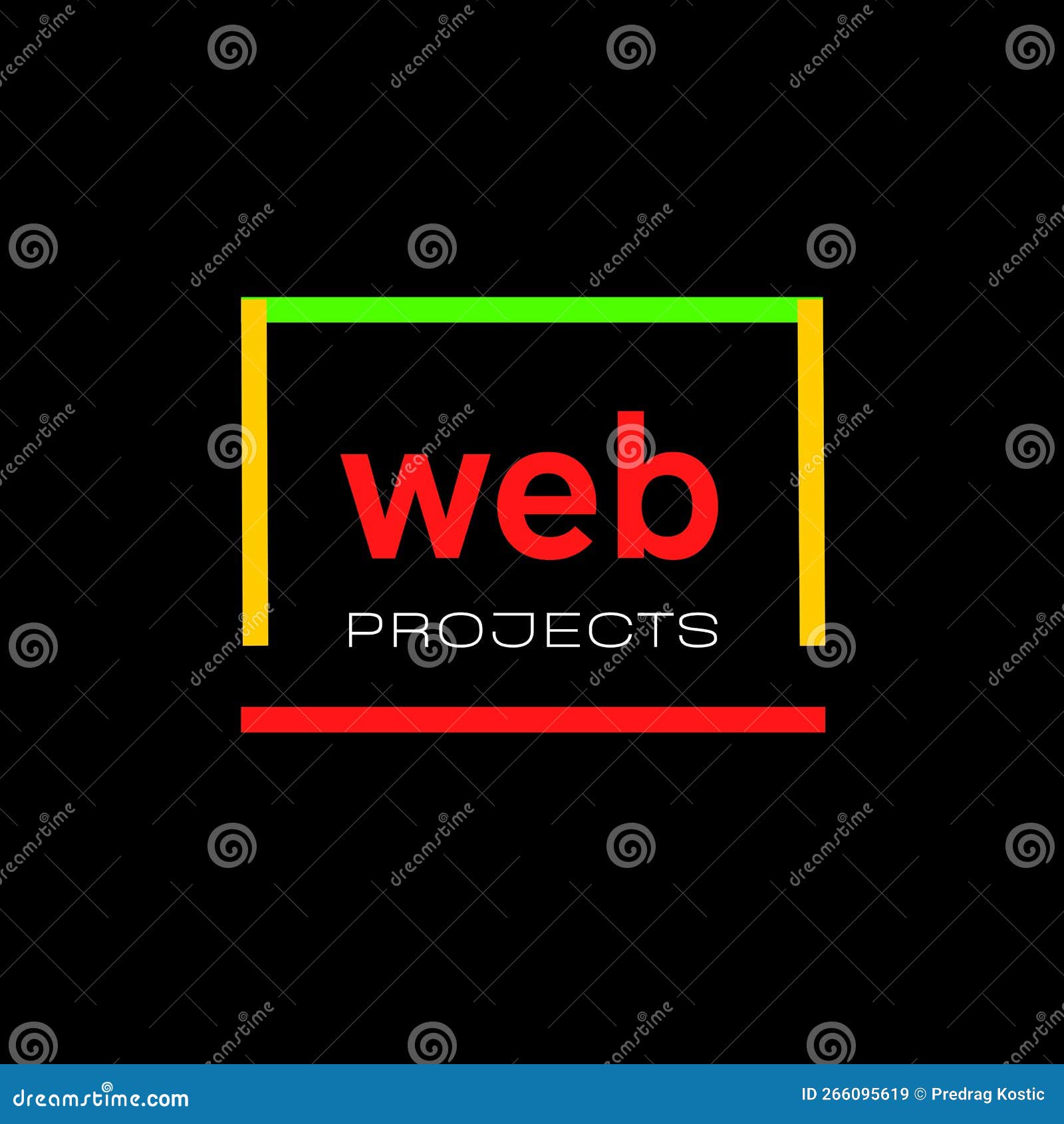 Web project logo stock illustration. Illustration of diagram - 266095619